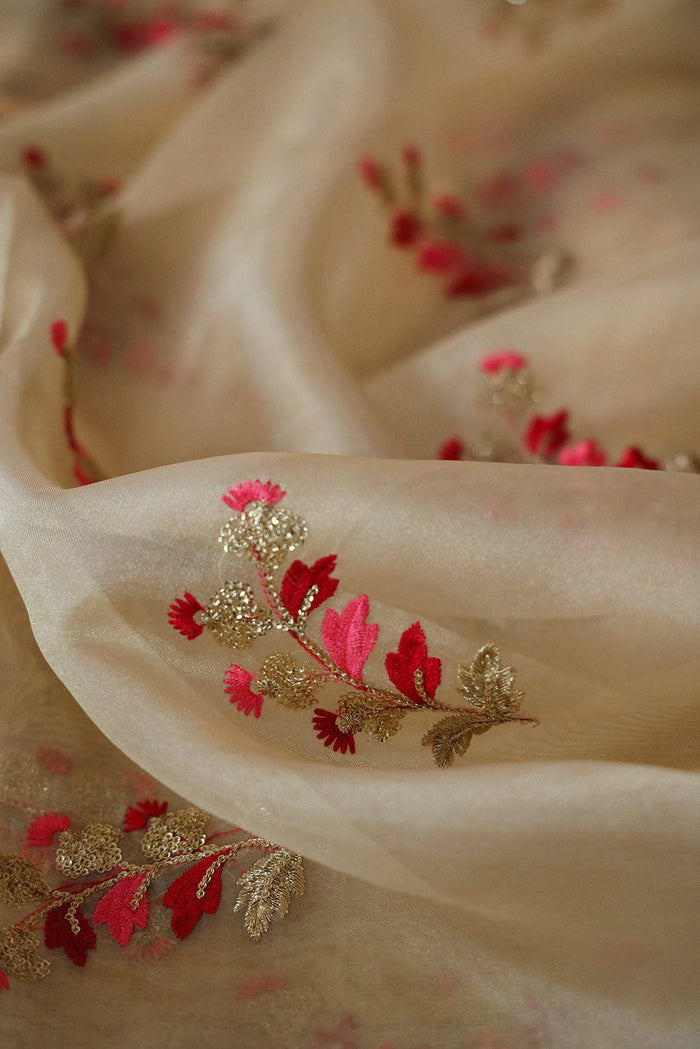 Embroidered Tissue Fabric | Buy Tissue Cloth Material Online