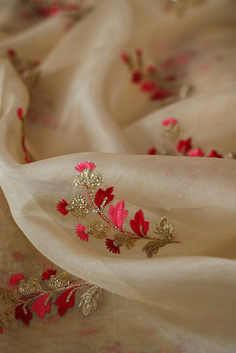 Embroidered Tissue Fabric | Buy Tissue Cloth Material Online