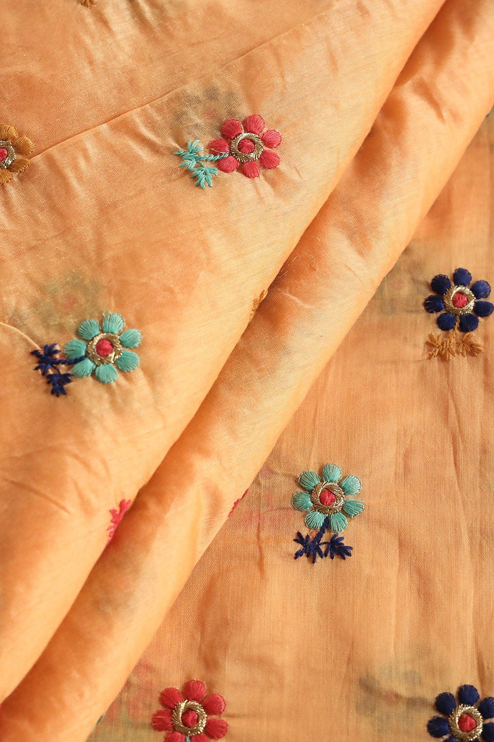 Chanderi Embroidery | Pure Chanderi Fabric | Doeraa