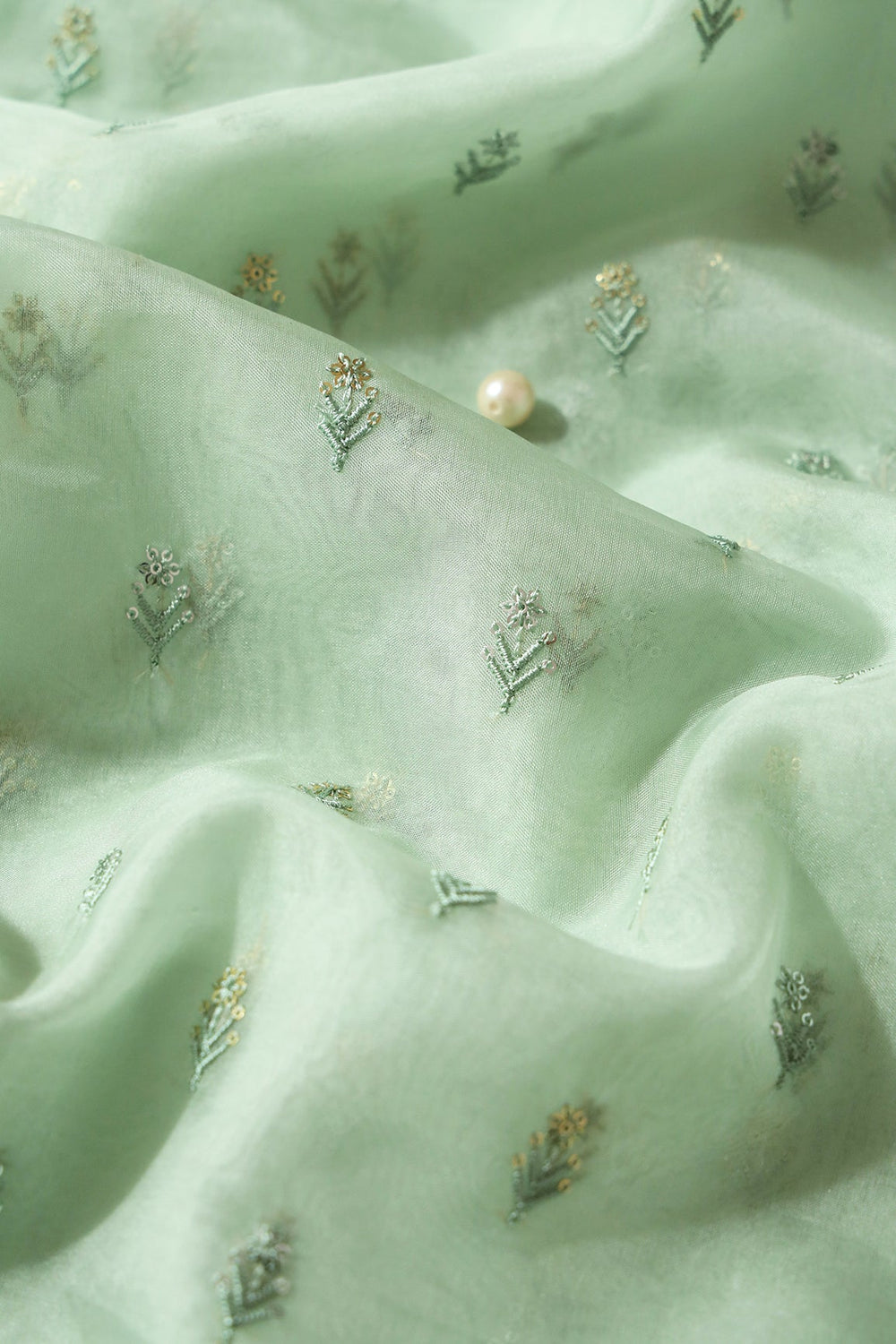 Pastel Olive And Olive Saree set (2 Piece)